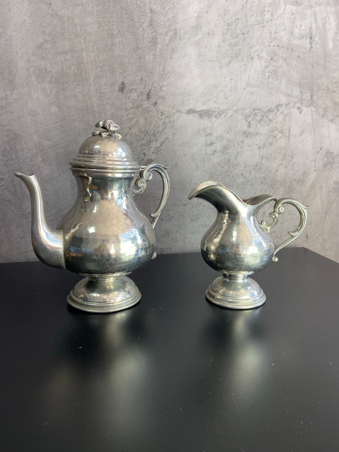 Vintage Tea Set Peltro, Italy 2 Piece Tea Set - Etsy