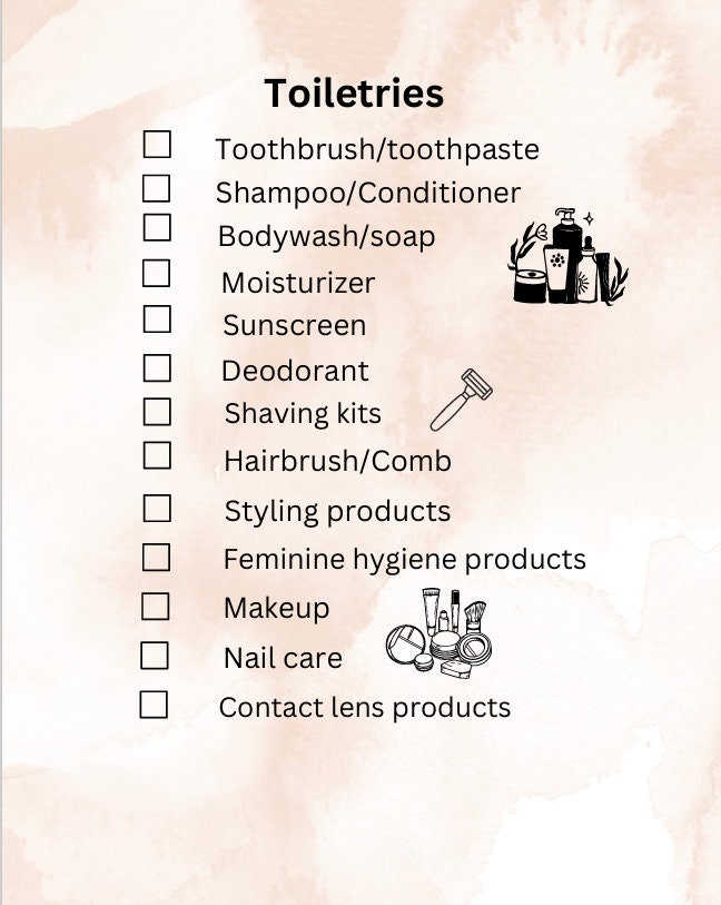 The Ultimate Packing Lists. Don't Forget What to Pack. - Etsy