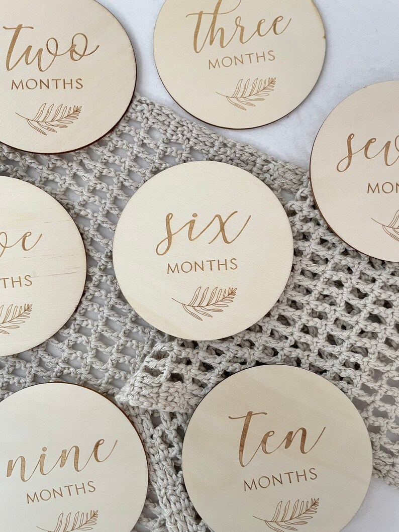 Monthly Milestone and Hello World Photo Prop Discs - Etsy