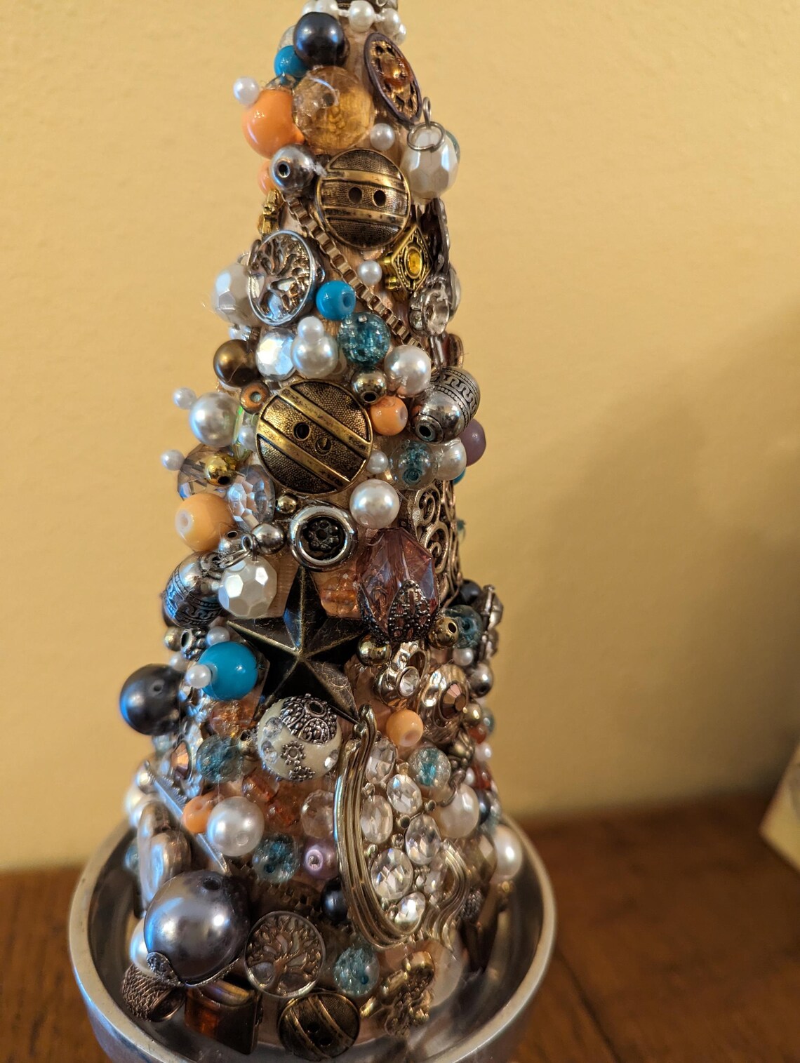 Jewelry Tree, Handmade, Vintage, Jewelry Art, Jeweled Tree, Tree Art ...