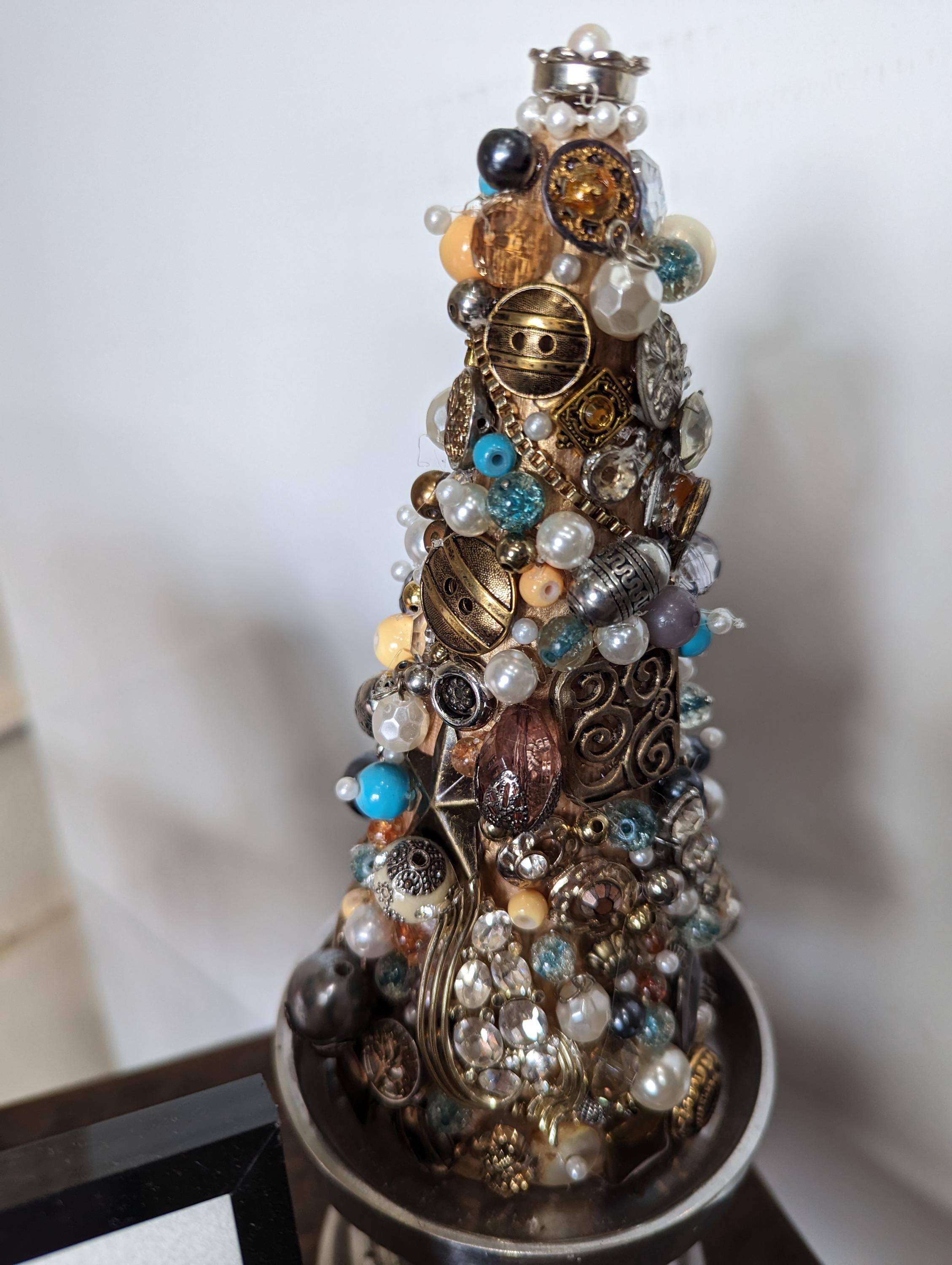 Jewelry Tree, Handmade, Vintage, Jewelry Art, Jeweled Tree, Tree Art ...