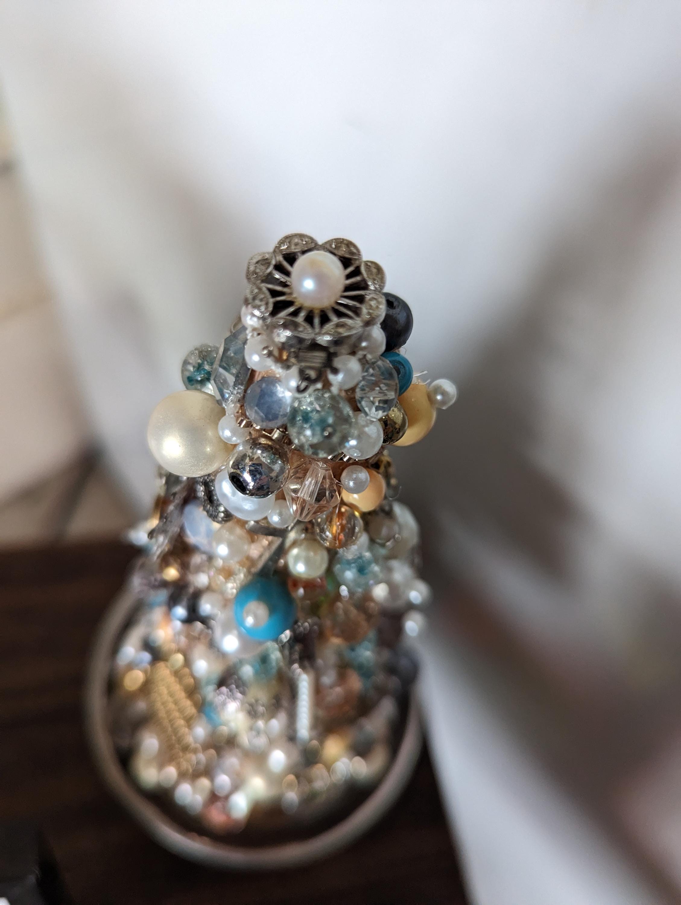 Jewelry Tree, Handmade, Vintage, Jewelry Art, Jeweled Tree, Tree Art ...