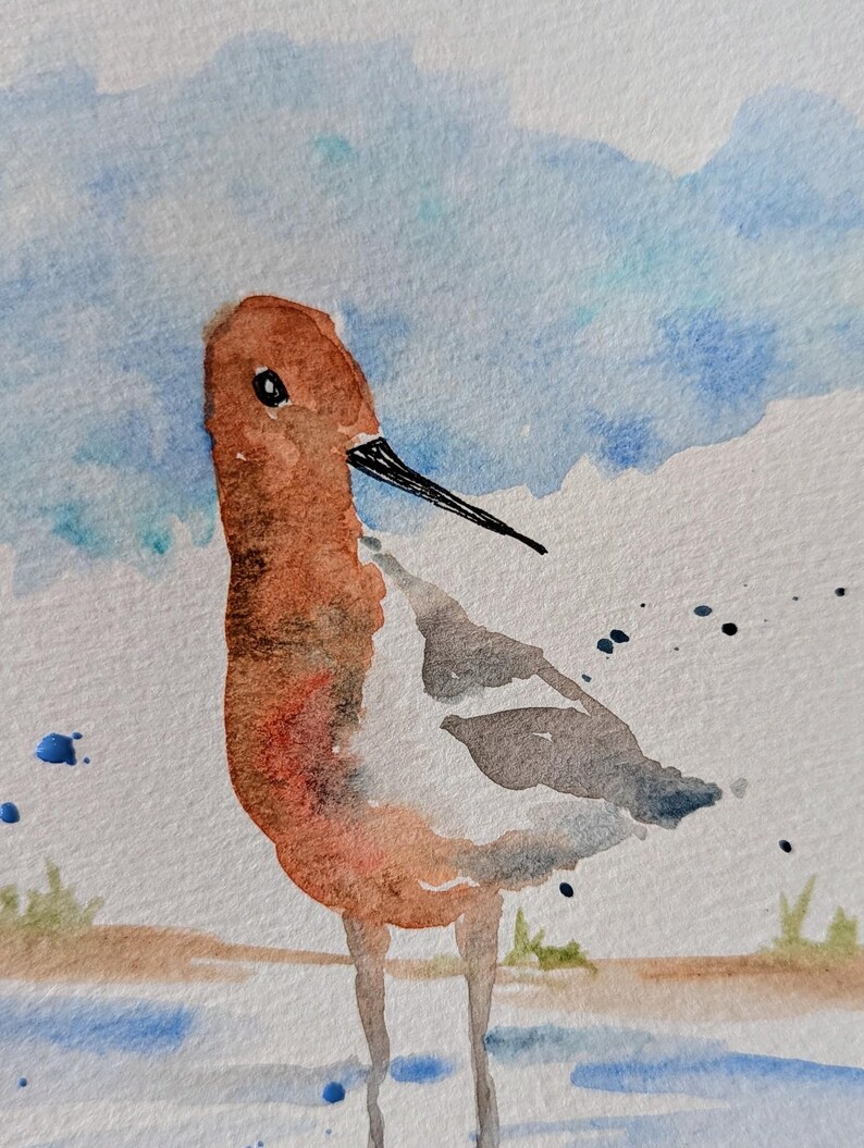 Sandpiper Original Watercolor Painting Art, 6x8 Nature - Etsy