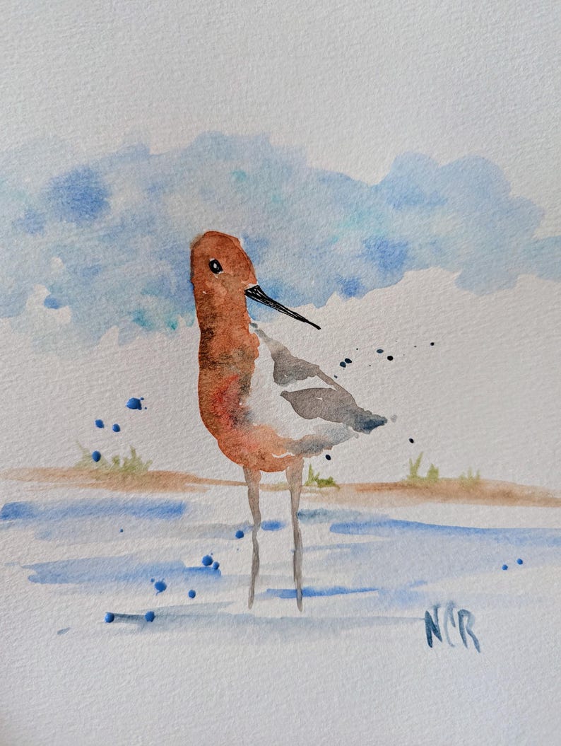 Sandpiper Original Watercolor Painting Art, 6x8 Nature - Etsy