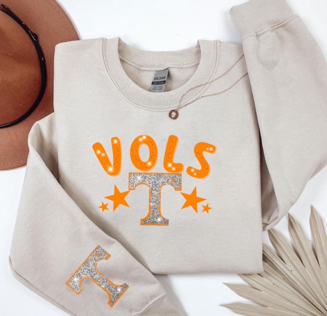 Tennessee Vols Football Sweatshirt Smokey TN Sweater DTF Knoxville Faux ...