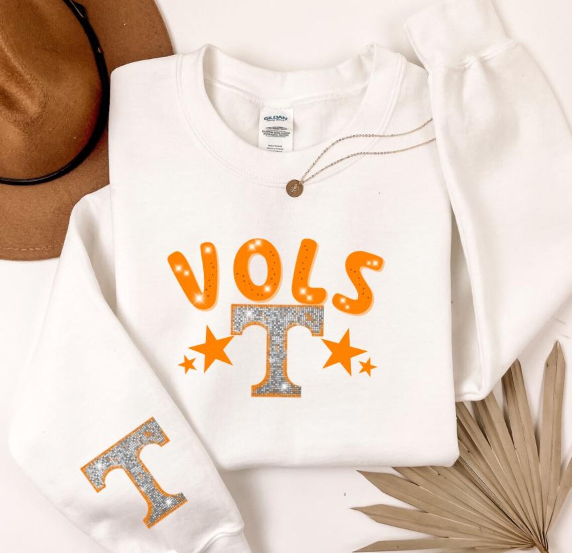 Tennessee Vols Football Sweatshirt Smokey TN Sweater DTF Knoxville Faux ...
