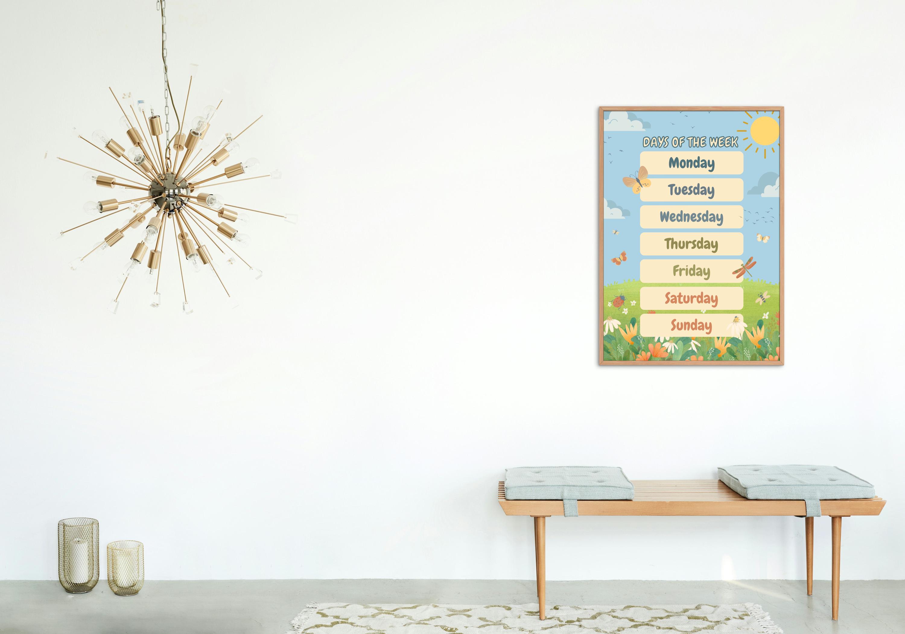 Set of 6 Educational Wall Art, Digital Printable Classroom Decor ...