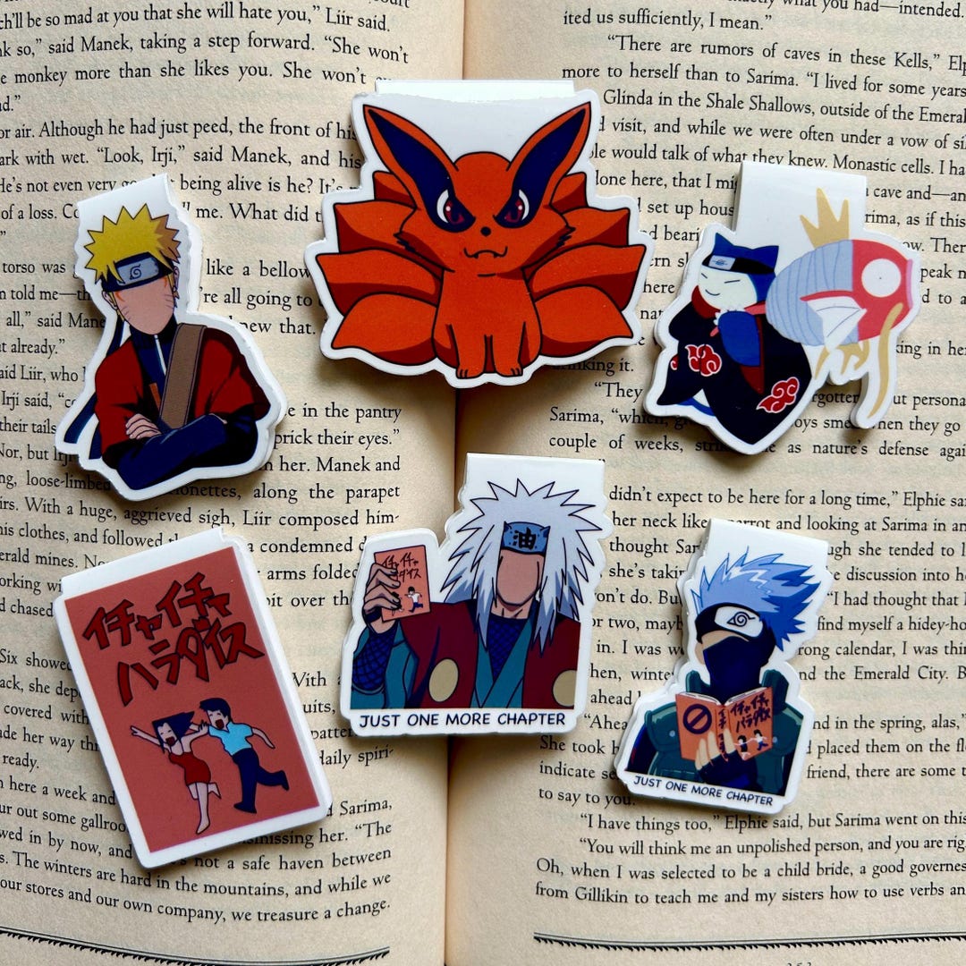 Anime Character Magnetic Bookmarks — Just One More Chapter - Etsy