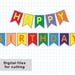 Alphabet Banner SVG Cut Files, DIY Bunting Template (digital Download ...