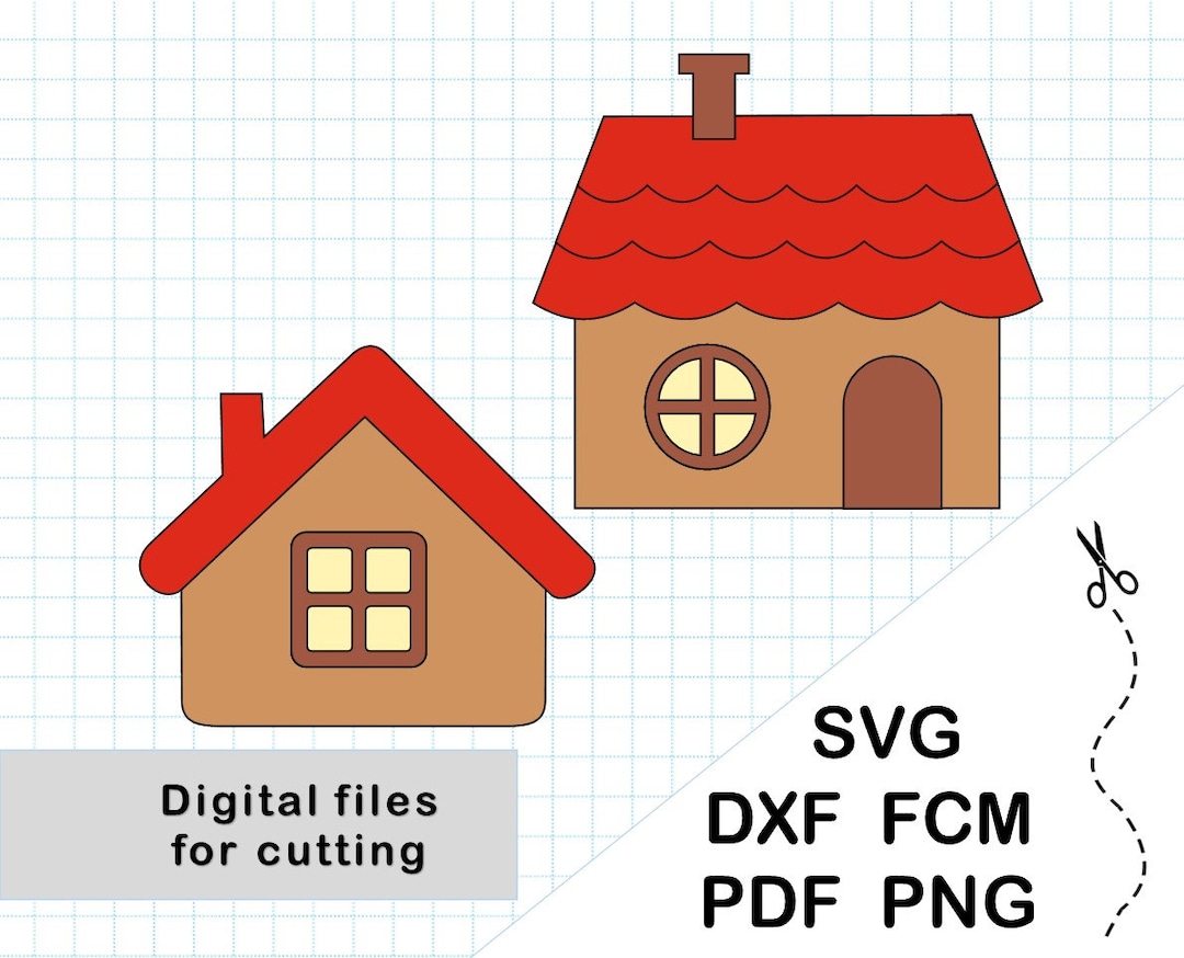 House SVG Files for Cricut, House Clipart, Farmhouse SVG for Digital ...