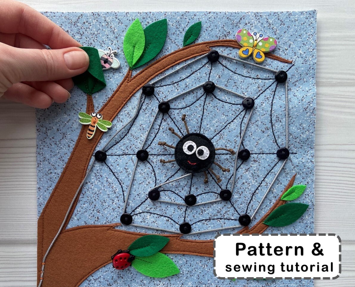 Spider Quiet Book Page Sewing Pattern – Felt Montessori Activity (PDF ...