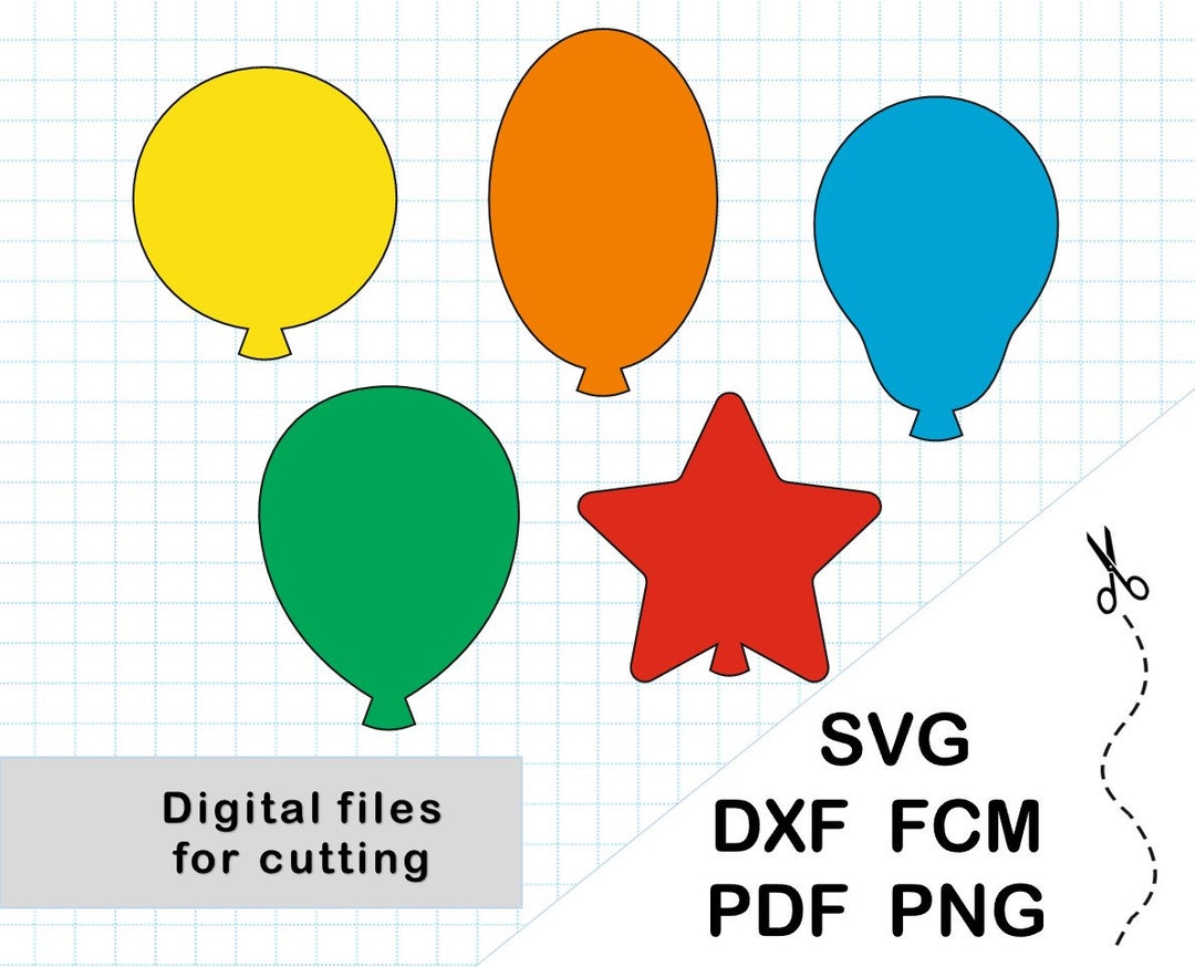 Balloon SVG File for Cricut, Balloon Clipart, First Birthday Svg for ...