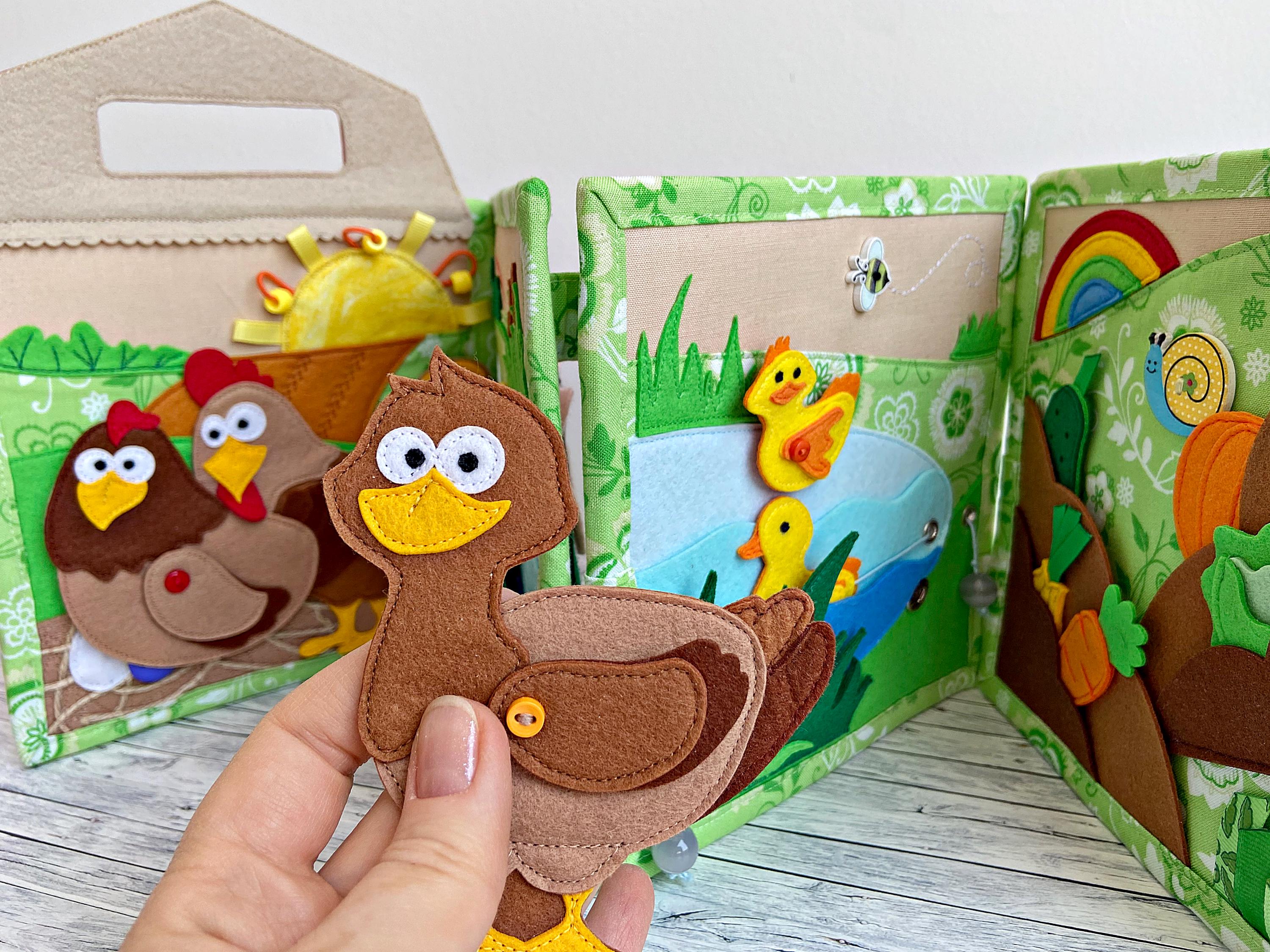 FARM Quiet Book With Felt Animals, Felt Activity Book With Farm Animals ...