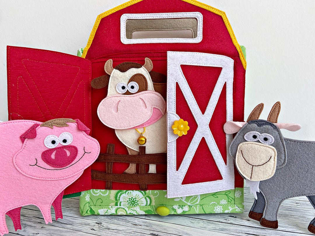 FARM Quiet Book With Felt Animals, Felt Activity Book With Farm Animals ...