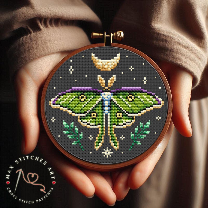 Luna Moth Needlepoint - Etsy