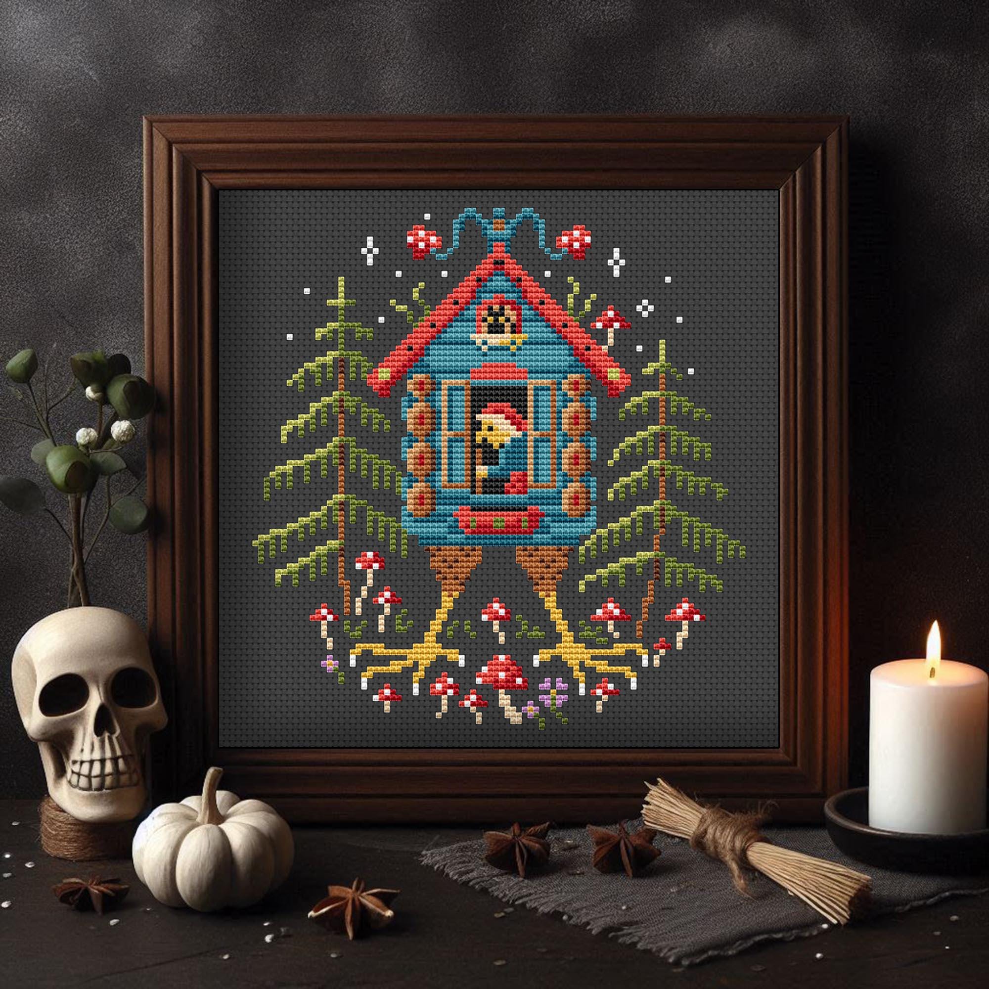 Forest Witch Hut Cross Stitch Pattern PDF, Slavic Fairytale Embroidery ...