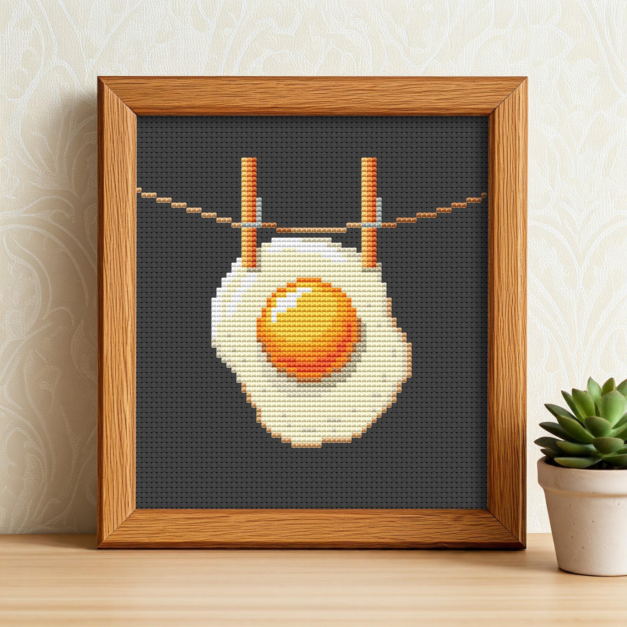 Fried Egg Cross Stitch Pattern PDF, Food Embroidery, Kitchen Cross ...