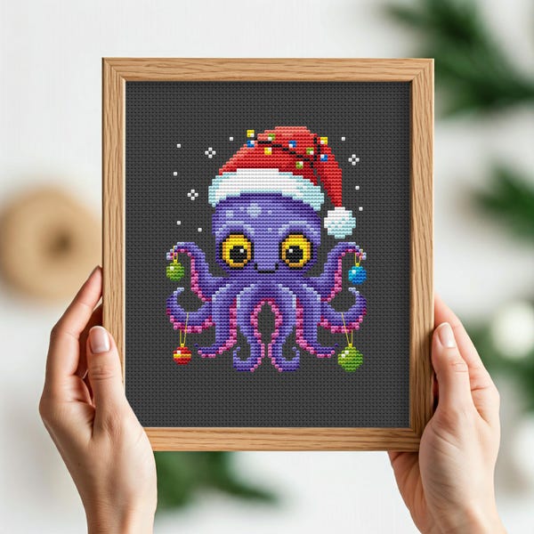 Santa Octopus Ornament - Etsy UK