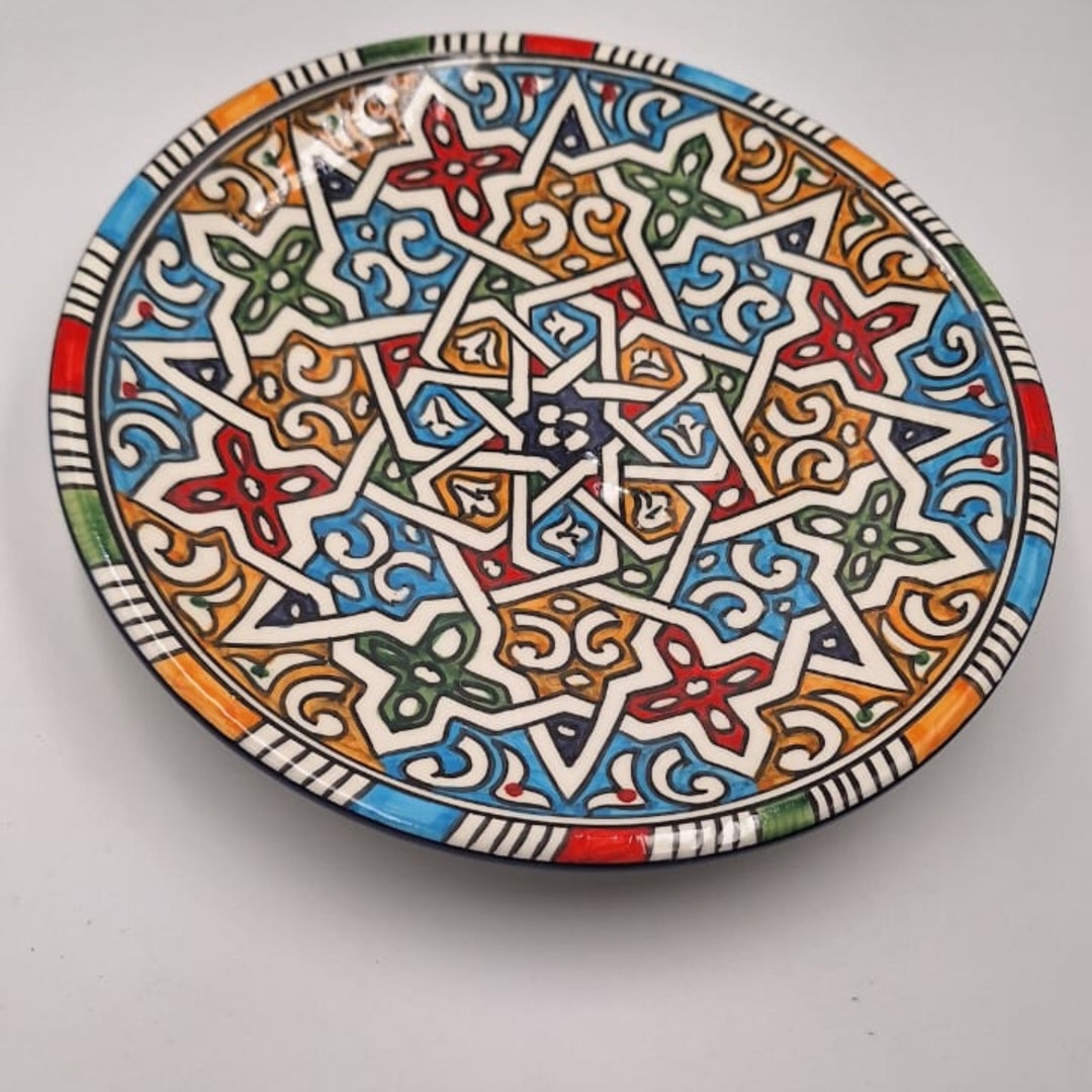 Colorful Ceramic Plate for Serving and Wall Decoration, Handmade ...