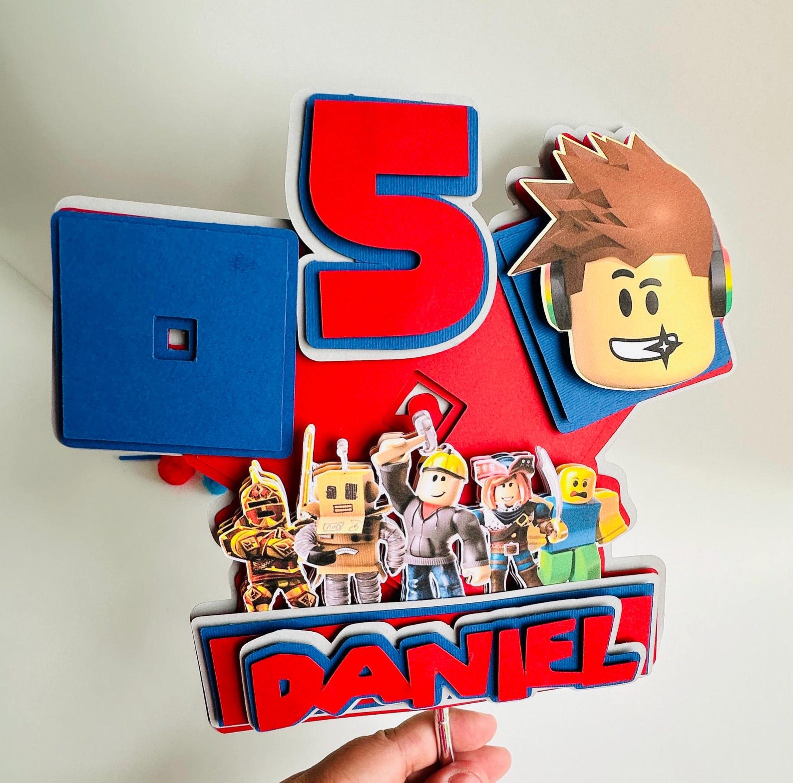 Roblox Cake Topper, Roblox Decorations,birthday Decorations 3d,roblox ...