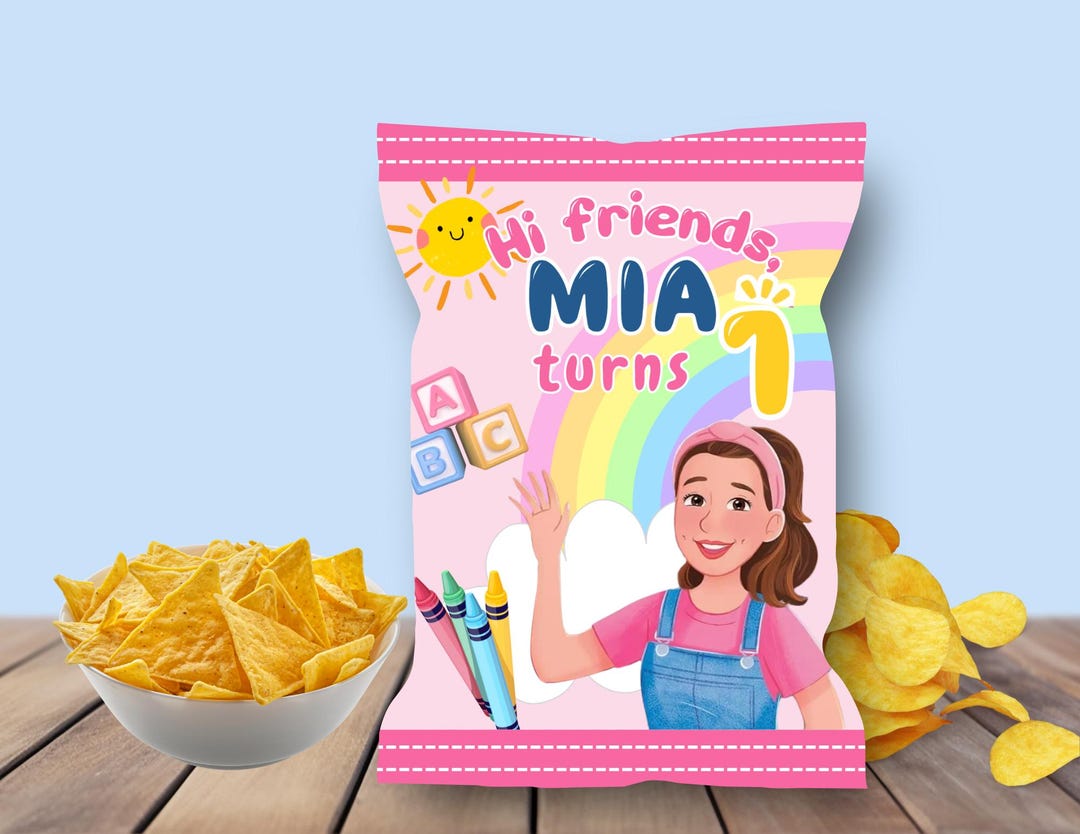 Ms. Rachel Chip Bag: Personalized Birthday Party Favors (digital File ...