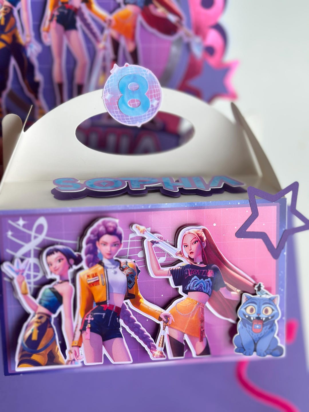 Buy K-pop Demon Hunters Party Box,k-pop Party Favor Gable Box,huntrix K ...
