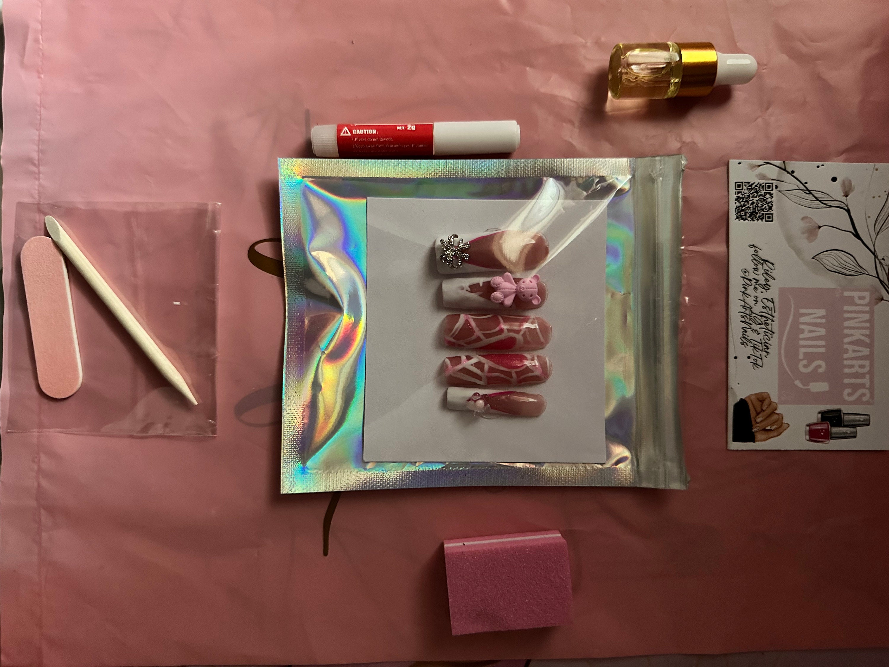 Customized, Complete Press-on Nail Kit. - Etsy