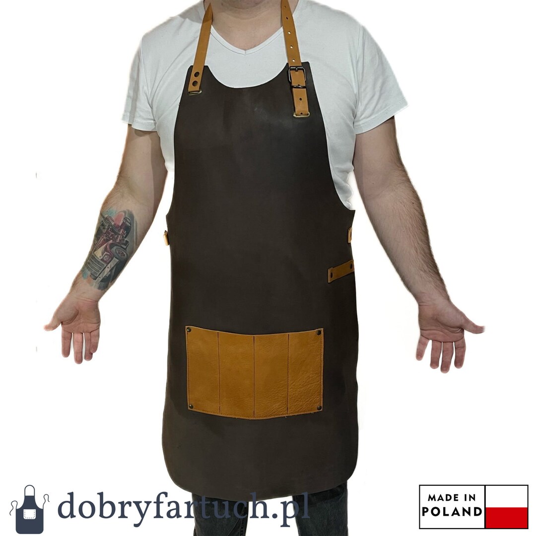 Handcrafted Leather Apron for Kitchen, Grill, Fireplace, Waiter 12 - Etsy