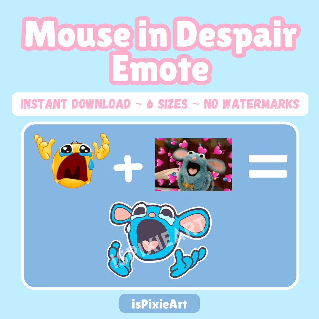 Mouse in Despair Twitch Emote Twitch Channel Points Streamer Emotes ...