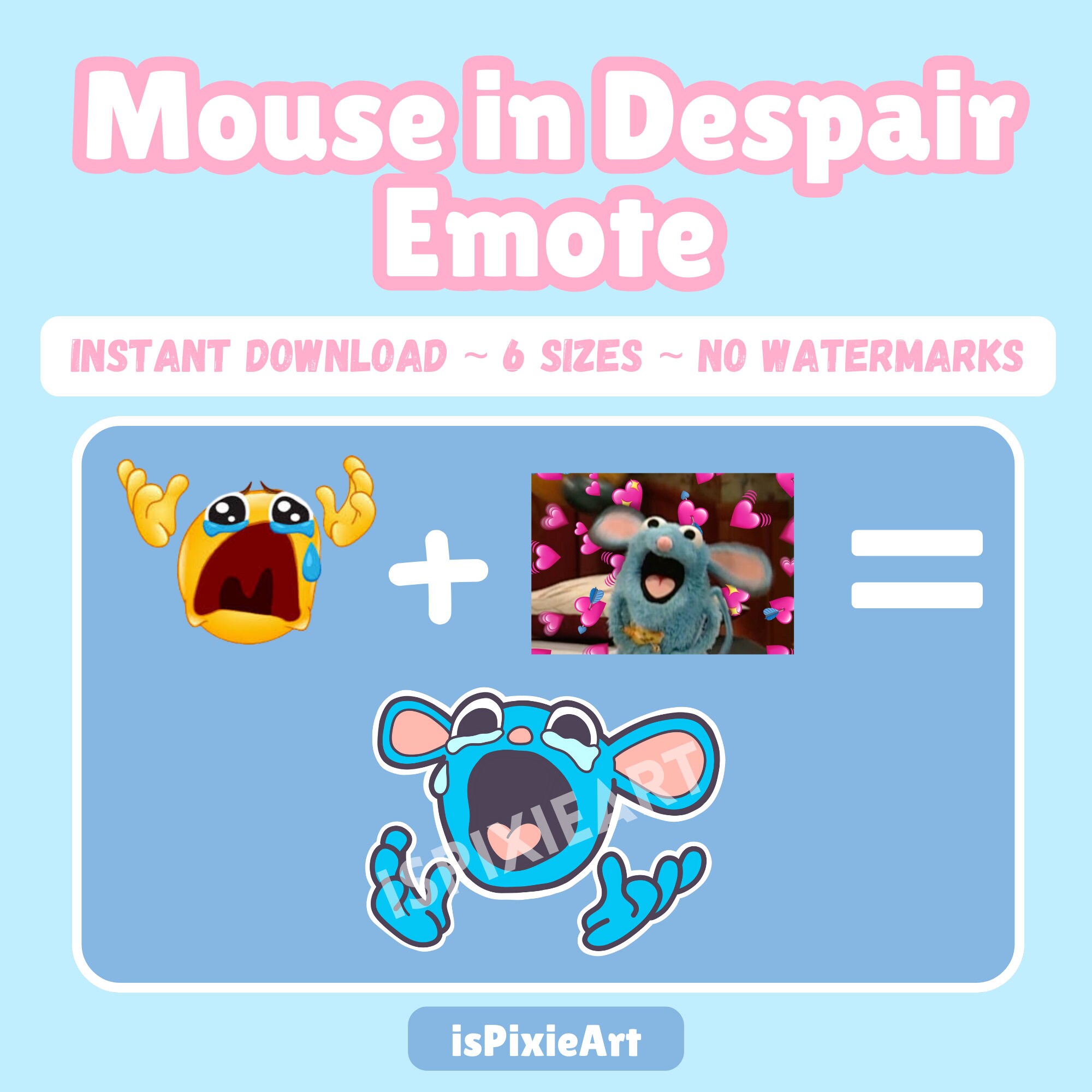 Mouse in Despair Twitch Emote Twitch Channel Points Streamer Emotes ...