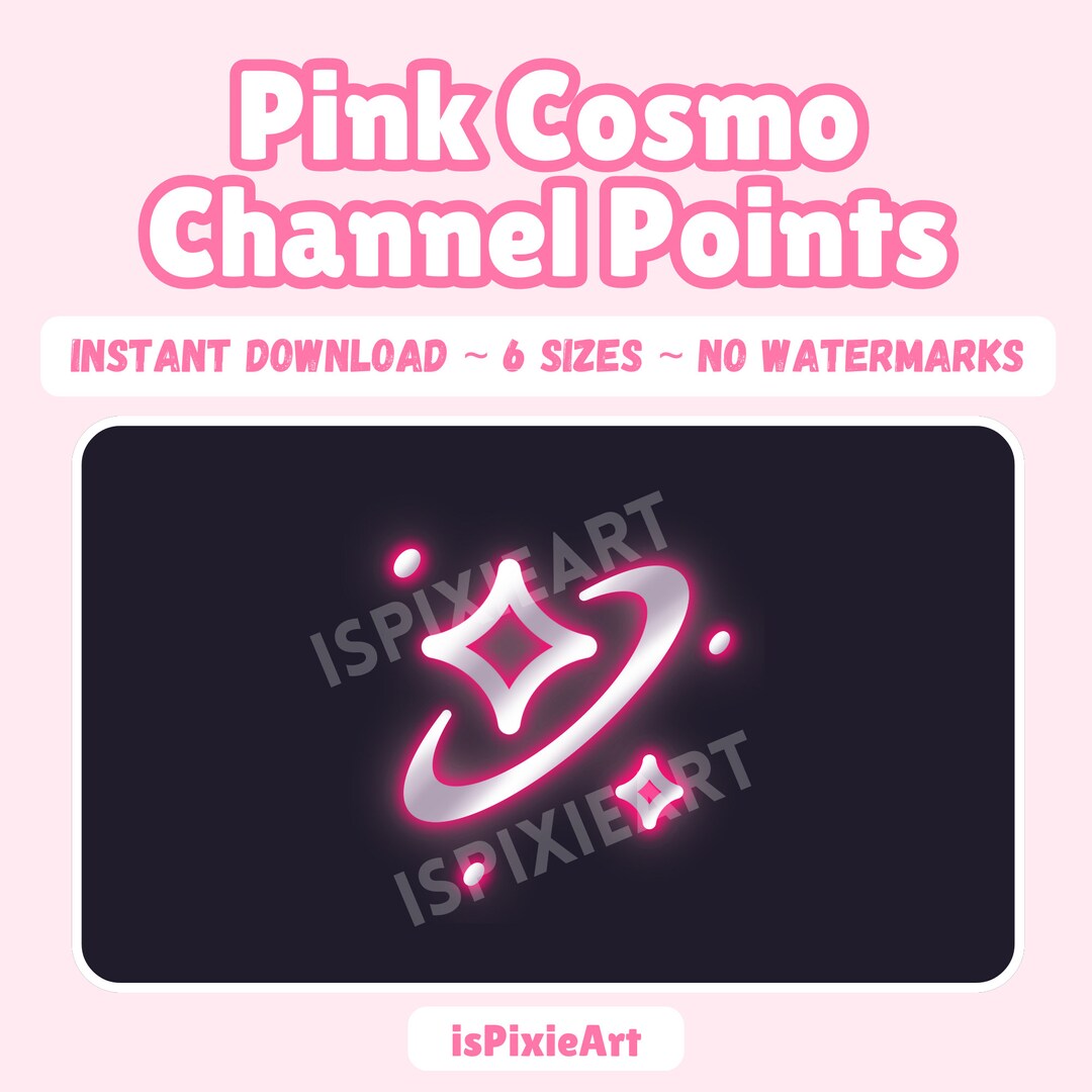 Pink Cosmo Channel Point Twitch Emote Streamer Emotes Discord Emotes ...