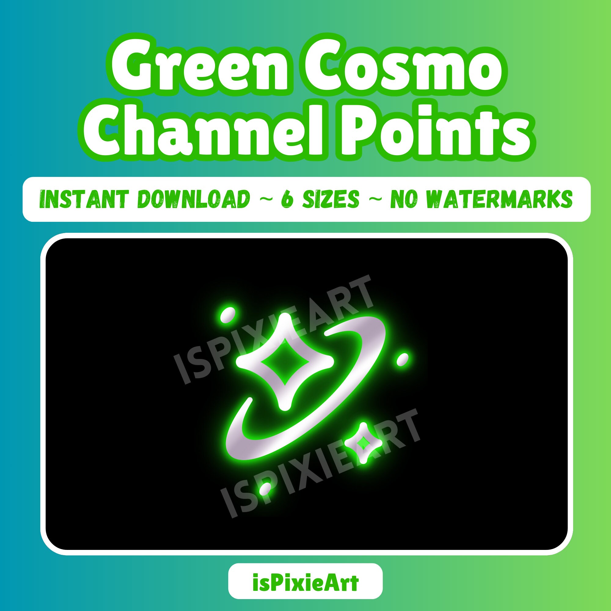 Green Cosmo Channel Point Twitch Emote Streamer Emotes Discord Emotes ...