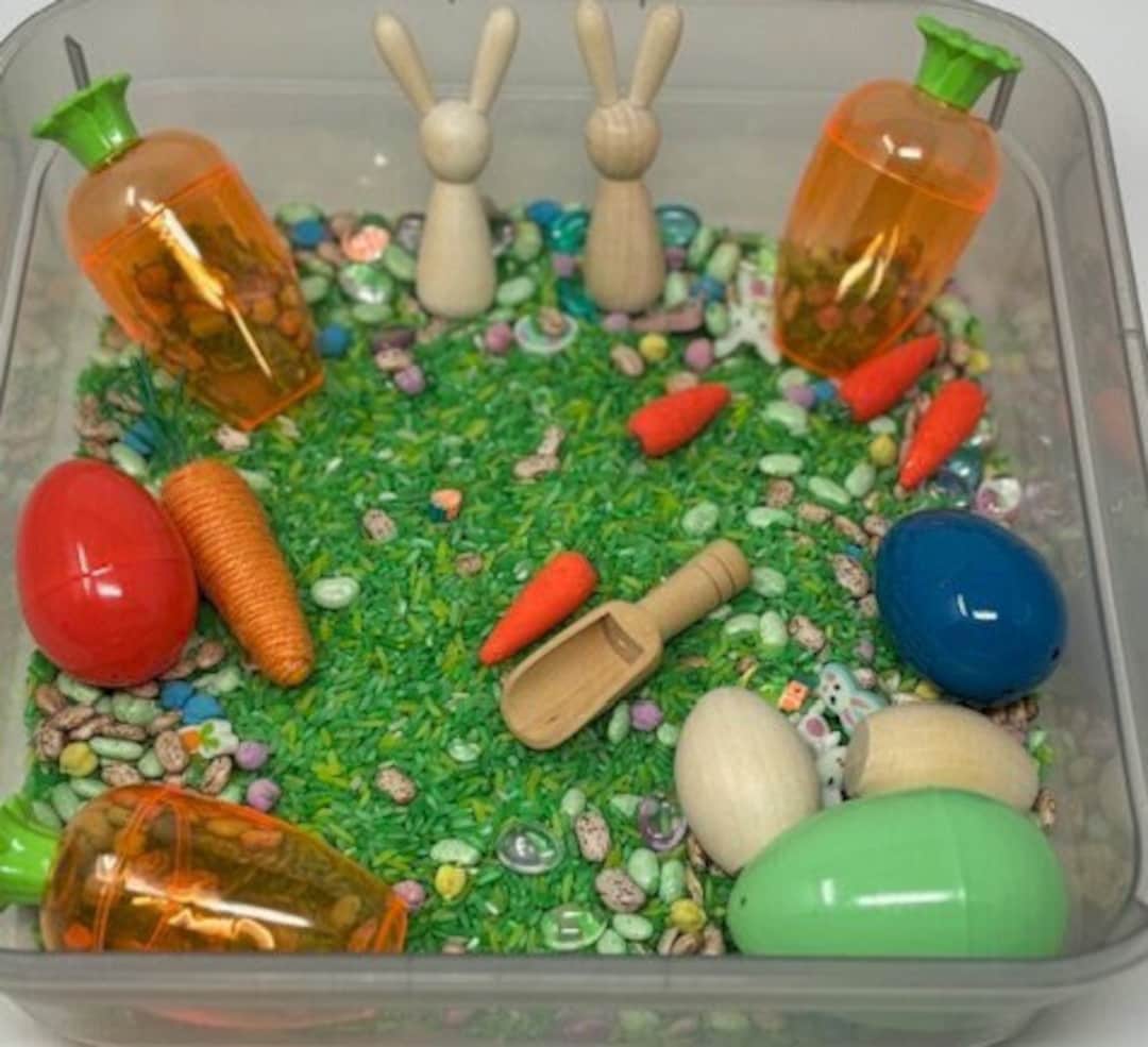 Sensory Bin- Eastern Sensory Bin- Montessori Play- Bin Filler- Easter ...