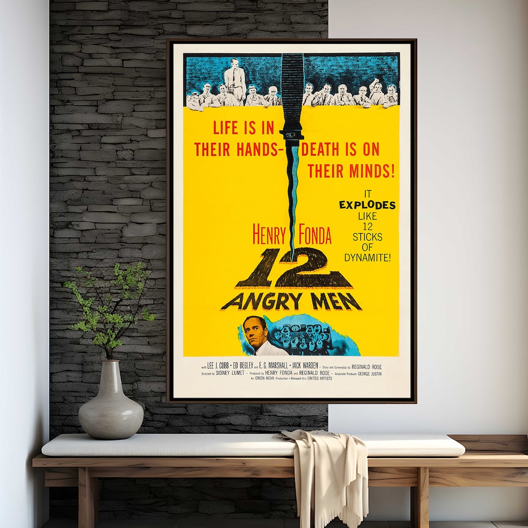 12 Angry Men Movie Poster | High Quality Print | Movie Art | Wall Decor ...