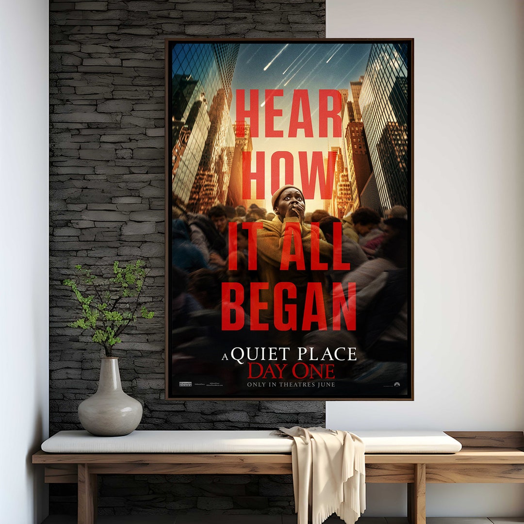 Quiet Place Day One Movie Poster Movie Art Wall Decor Film Fan ...