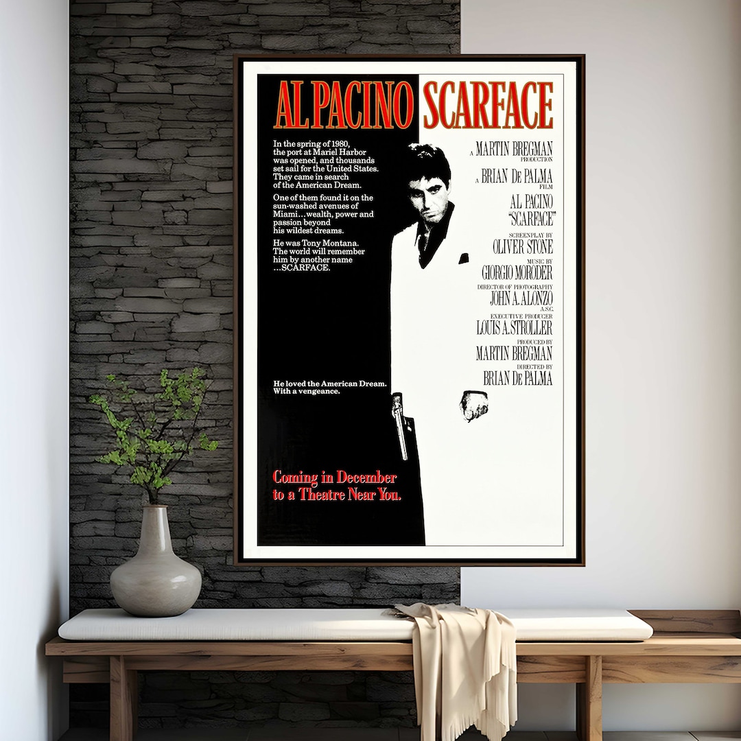 Scarface Movie Poster | High Quality Print | Movie Art | Wall Decor ...