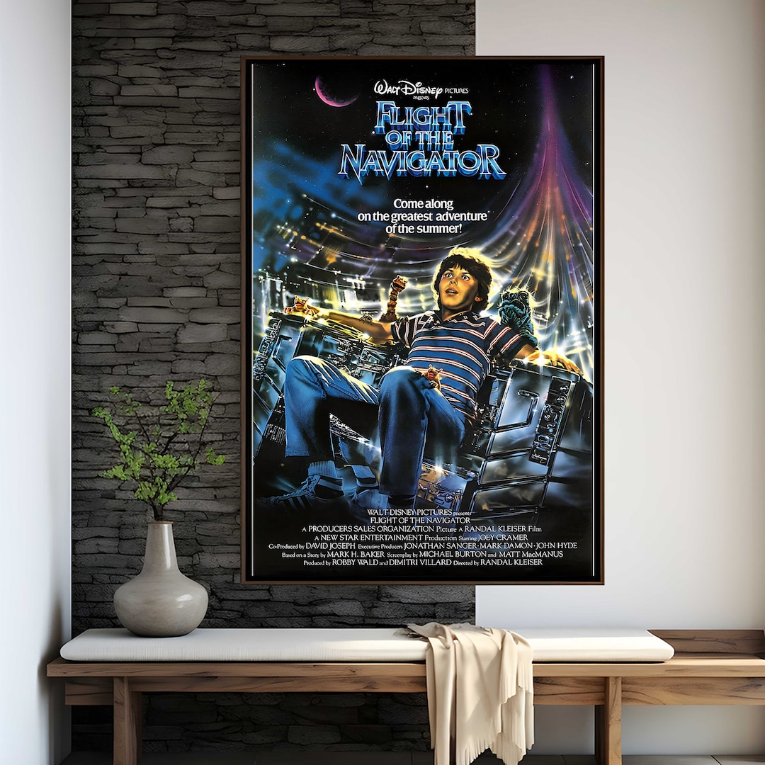 Flight of the Navigator Movie Poster | High Quality Print | Movie Art ...