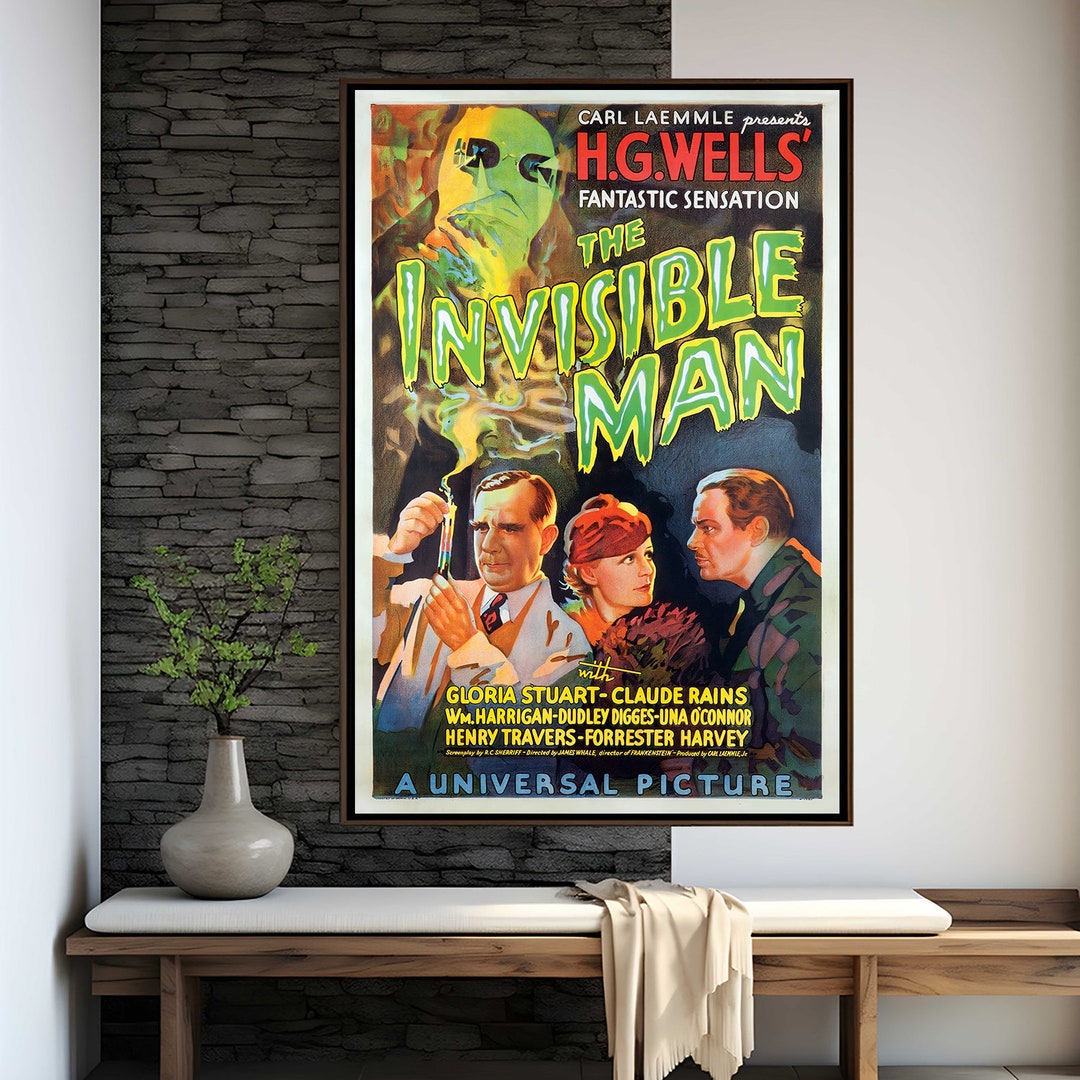 The Invisible Man Movie Poster | High Quality Print | Movie Art | Wall ...