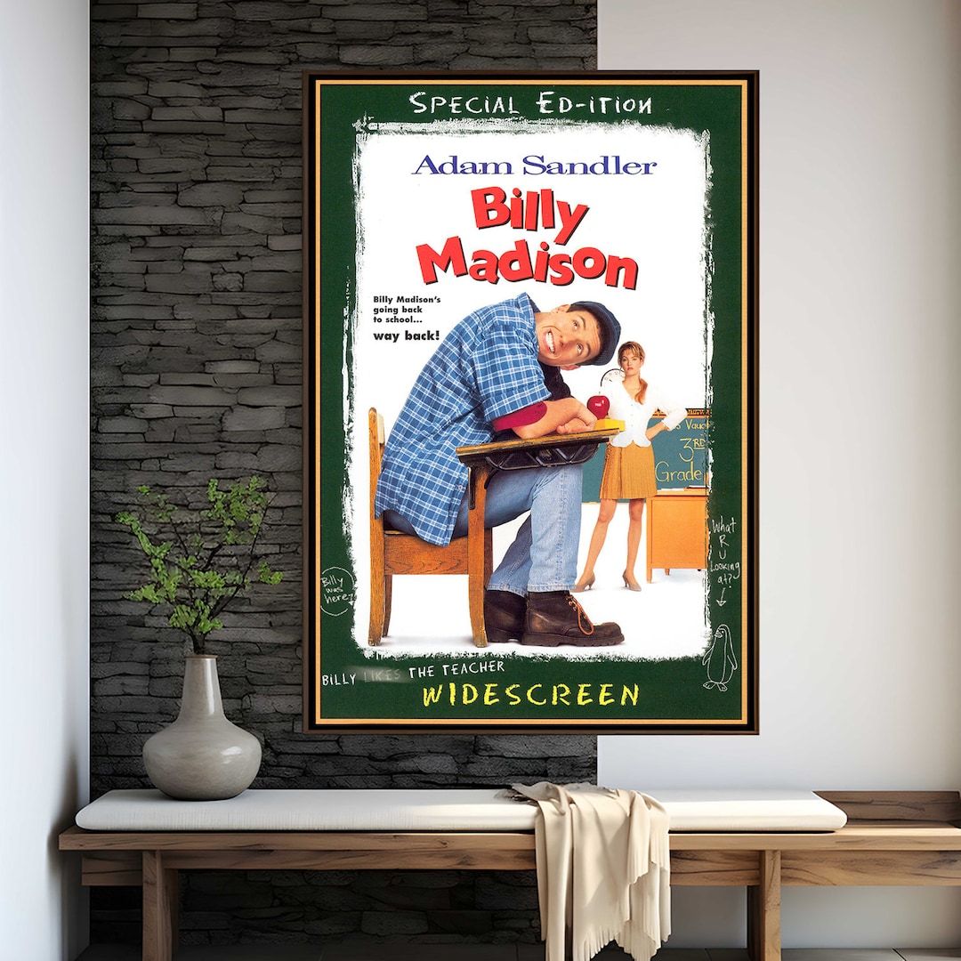 Billy Madison Movie Poster | High Quality Print | Movie Art | Wall ...