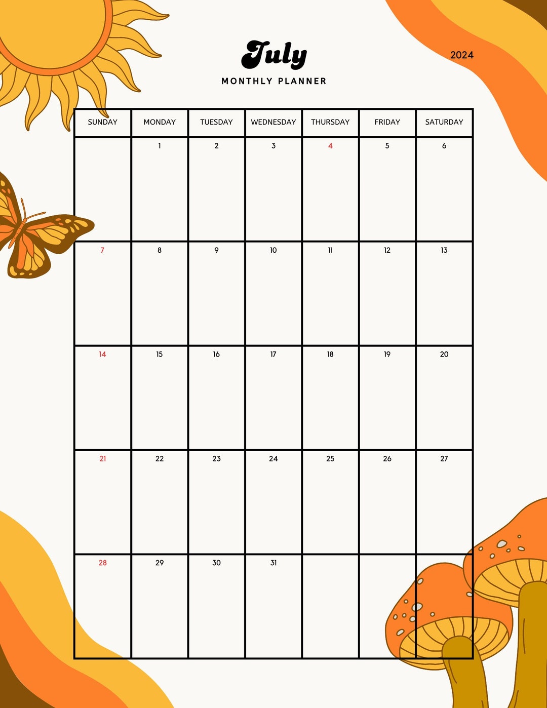 Downloadable & Printable Retro Digital Teacher Planner 2024-2025 - Etsy