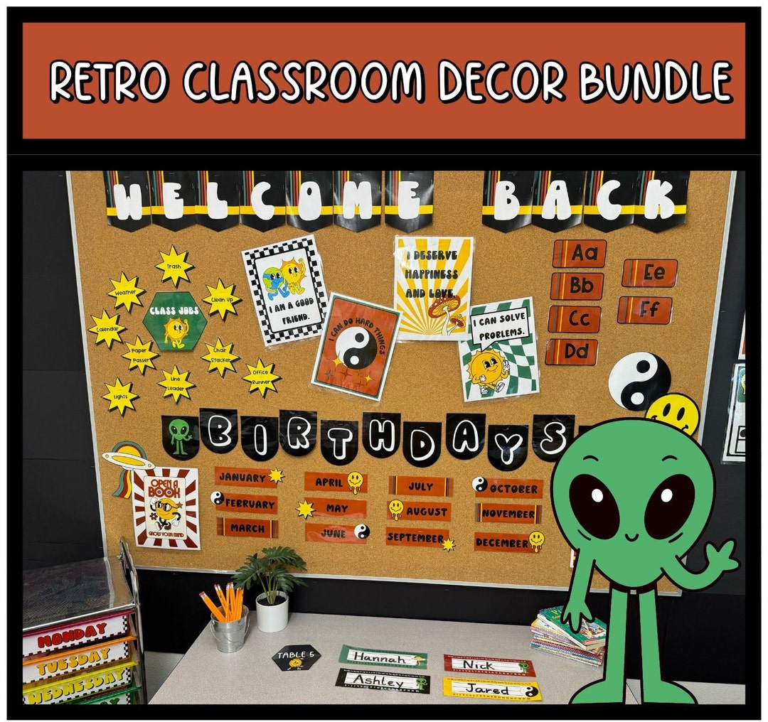 Retro Alien Classroom Decor Bundle - Etsy