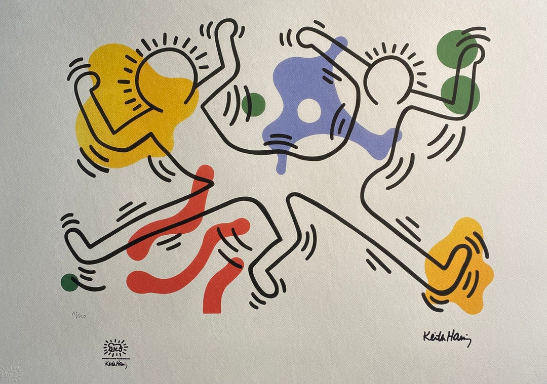 Keith Haring Signed and Numbered Lithograph edition of 150 Original Art ...