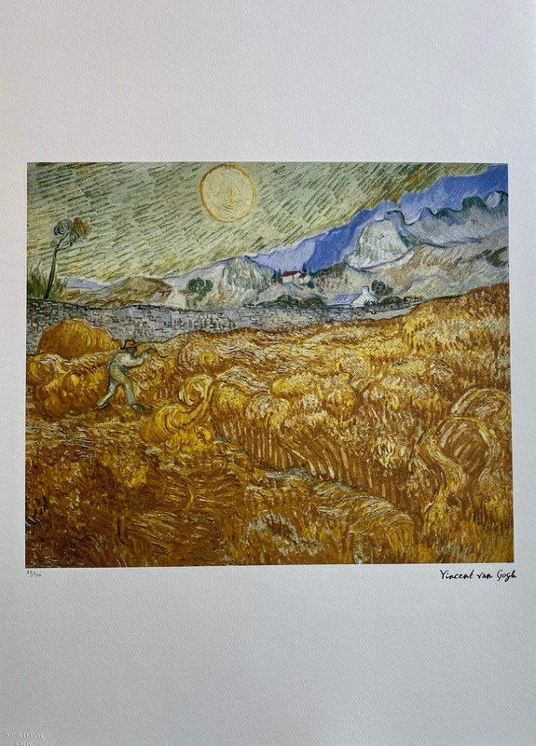 Vincent Van Gogh Signed and Numbered Lithograph edition of 250 Original ...