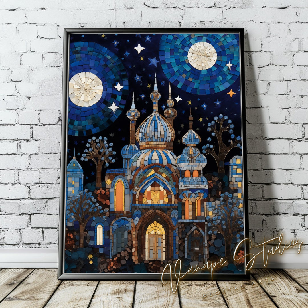 Stained Glass Window Painting of the Famous Russian Orthodox Cathedral ...