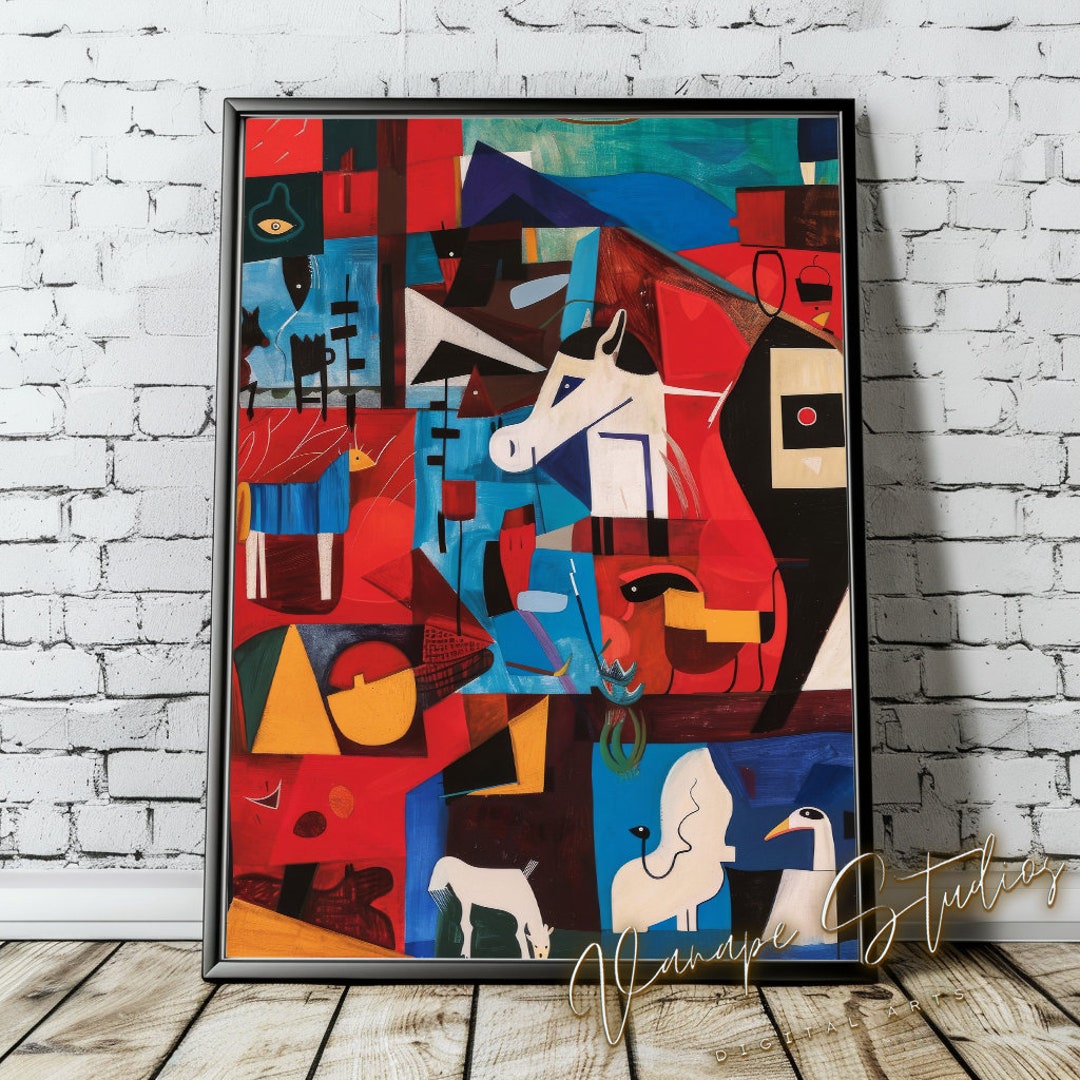 Cubist Painting of Farm Animals in the Style of Pablo Picasso | ABS10 ...