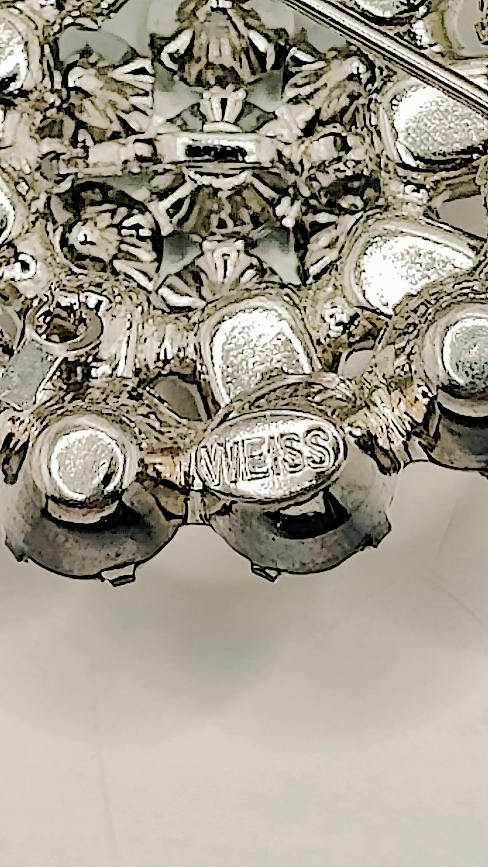 1950's WEISS Signed Marquise Round & Emerald Cut Clear Faceted Crystal ...