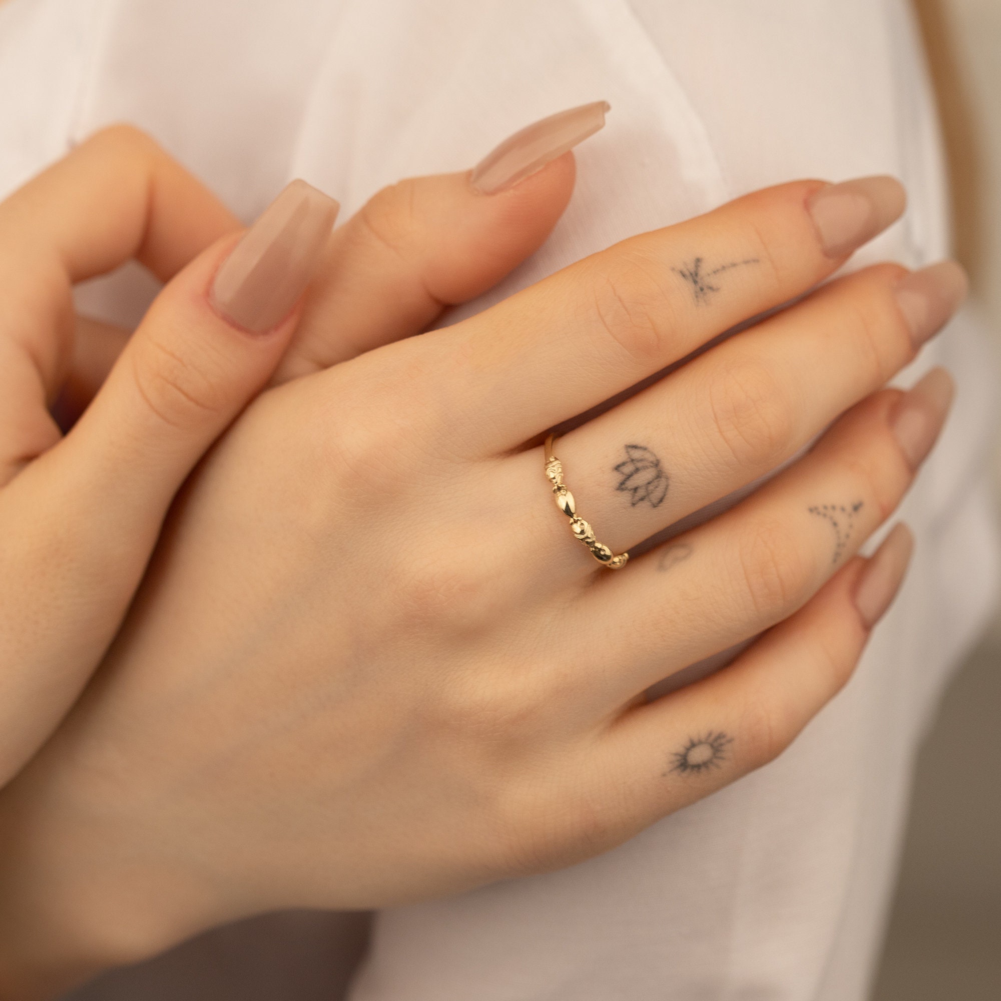 Swimming Fish Ring Minimalist Fish Ring Triple Fish Ring Ocean Jewelry ...