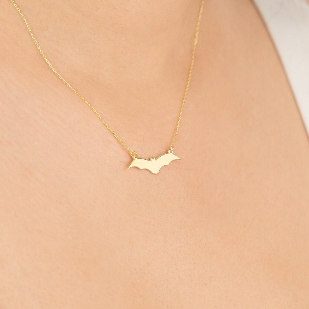 Bat Necklace Pendant | Bat Wing Necklace | Silver Bat Necklace ...
