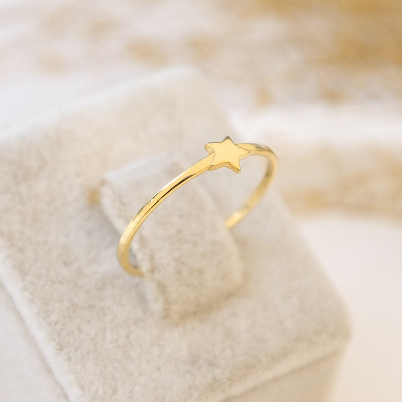 Tiny Star Ring - Etsy