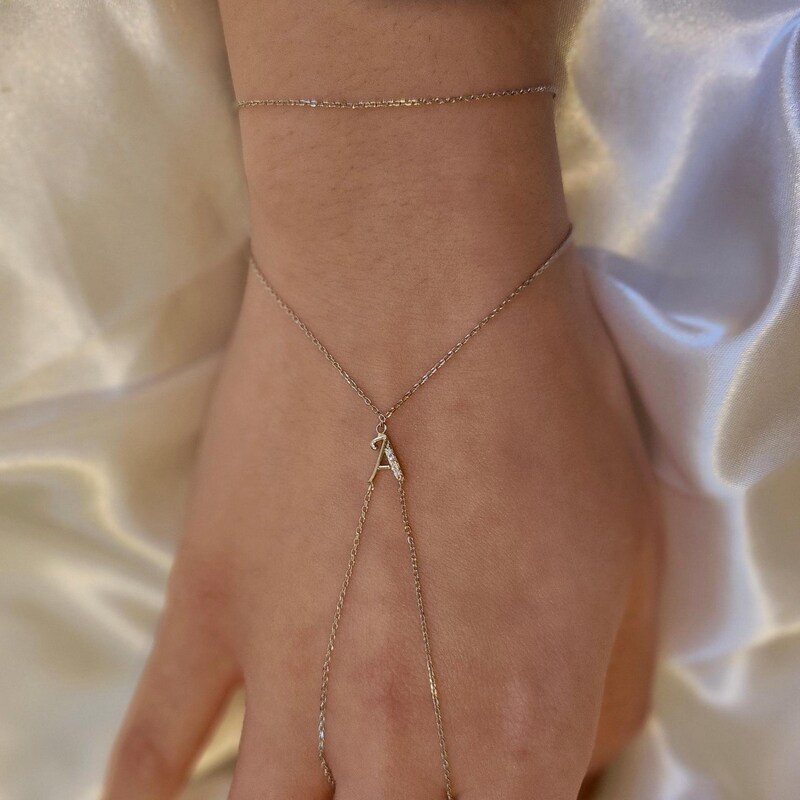 Silver Hand Chain - Etsy